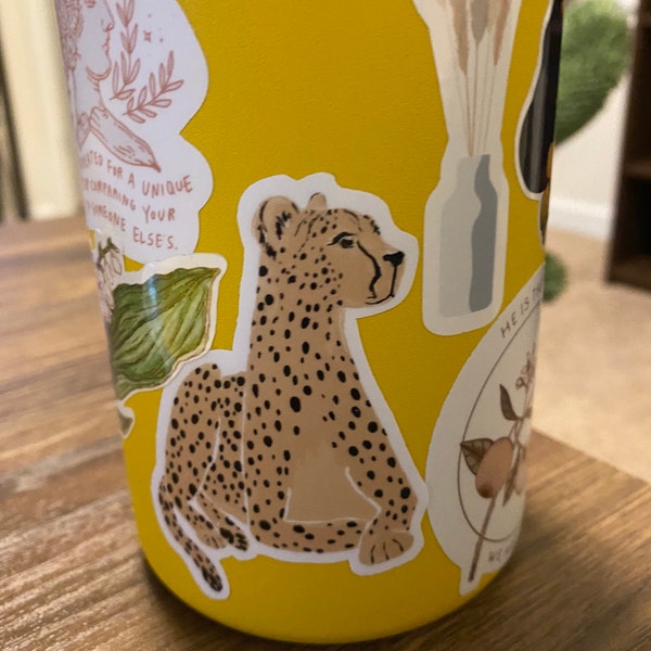 Laying Cheetah Sticker, 3.25x2.25in. - Etsy