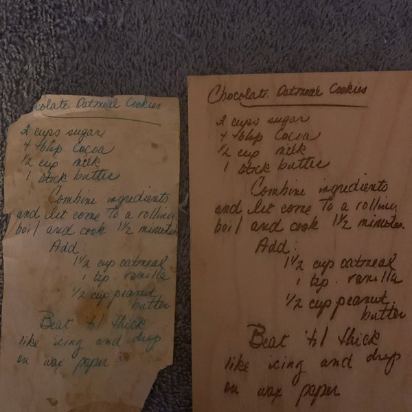 Recipe Cards, Handwritten Engraved Recipe, Custom Fridge Magnet ...