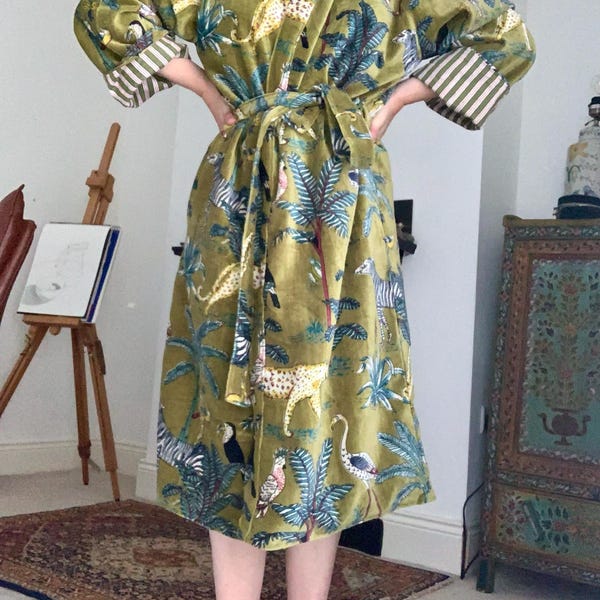 Peach Multi Colors Indian Khambadiya Kantha Robe Beautiful Patchwork ...