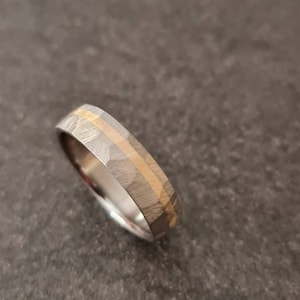 Unique Handmade Titanium Ring With Anodized Inlays. | Etsy