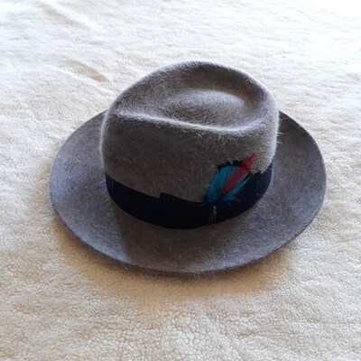 Powder Blue El Capo Wide Brim Center Dent Fedora by Bellissimo - Etsy