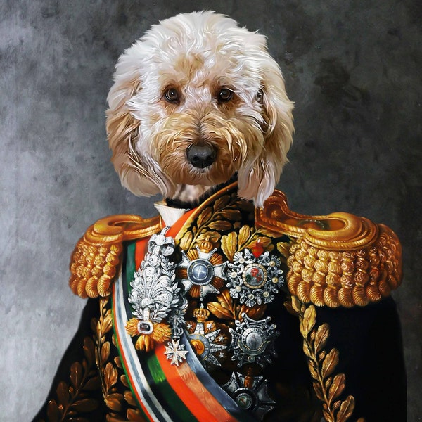 Custom Pet Portraits Royalty, Cat Portrait From Photo, Cat Portrait ...