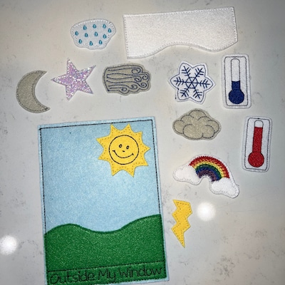 Embroidered Felt Weather Board - Etsy