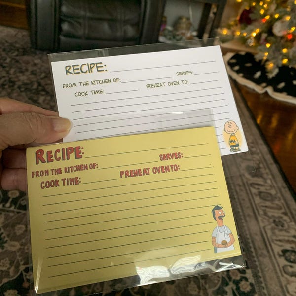 Electric Type Recipe Cards - Etsy