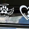 Dog Angel Car Decal Rainbow Bridge Decal Dog Memorial Decal Animal ...