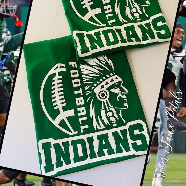 High School Indians Football Svg, Indian Chief Headdress SVG, Indians ...
