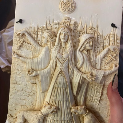 Hecate Gold Magic Witch Goddess Hekate Relief Statue 23 Cm 9 Inches - Etsy