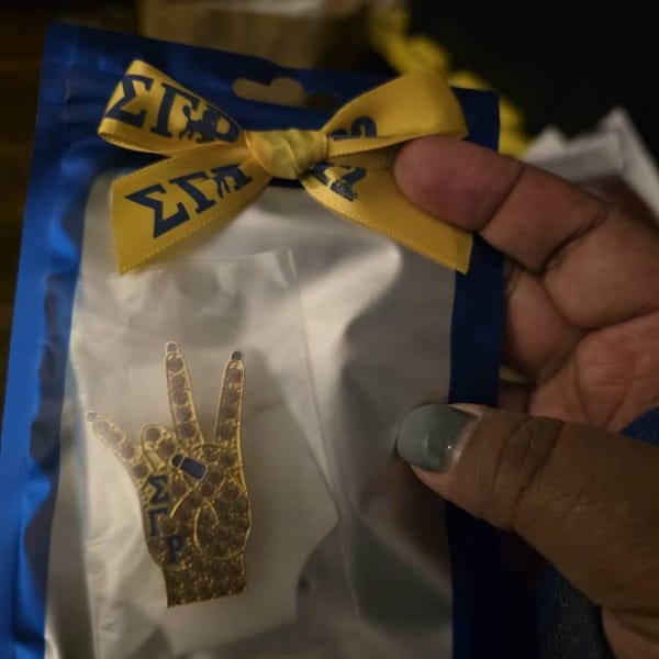 Sigma Gamma Rho Hand Sign Brooch - Etsy