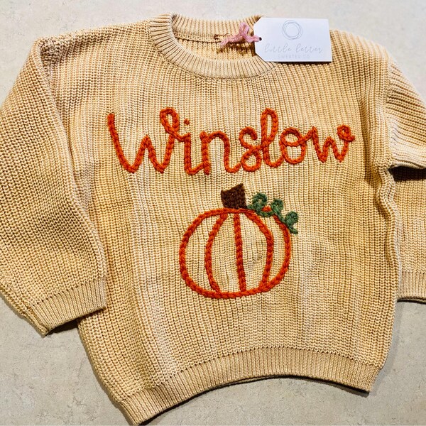 Hand-embroidered HALLOWEEN THEME Ghost Sweater, Glow in the Dark ...