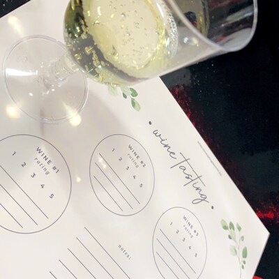 Cocktail Tasting Score Card, Cocktail Tasting Party Printable Sheet ...