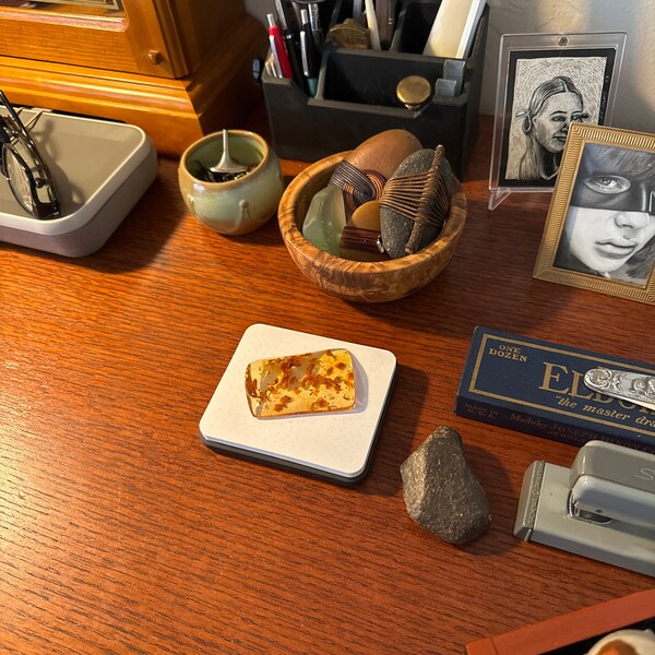 Sold as a Set, Leather Wrapped Centering Stones, Sterling Silver Heart ...