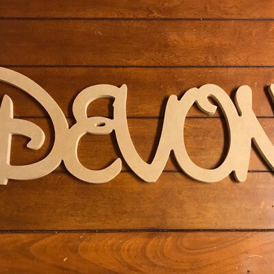 Wooden Custom Disney Name Word Sign - Etsy