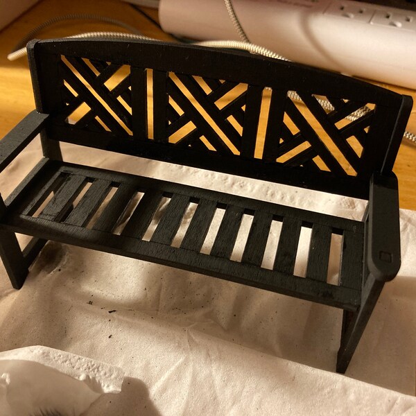 Miniature Doll Park Bench for 1:12 Scale - Etsy