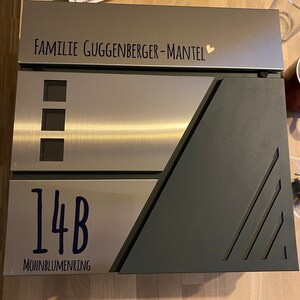 Mailbox Name Tag name With Heart Sticker - Etsy