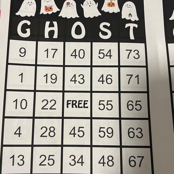 100 Halloween Bingo Cards Pdf Download, 1, 2, and 4 per Page, Instant ...