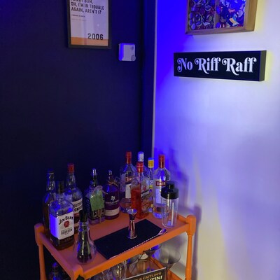 No Riff Raff Art Deco Style Sign Framed Print Framed Metal Print Retro ...