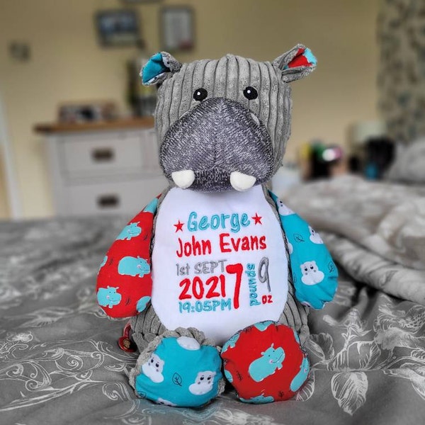 Personalised Embroidered Teddy Bears / Personalized Cubbies / New Baby ...