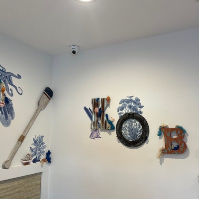 Blue Denim Fish Wall Decals, Bathroom Decor, Home Décor, Vintage Ocean ...