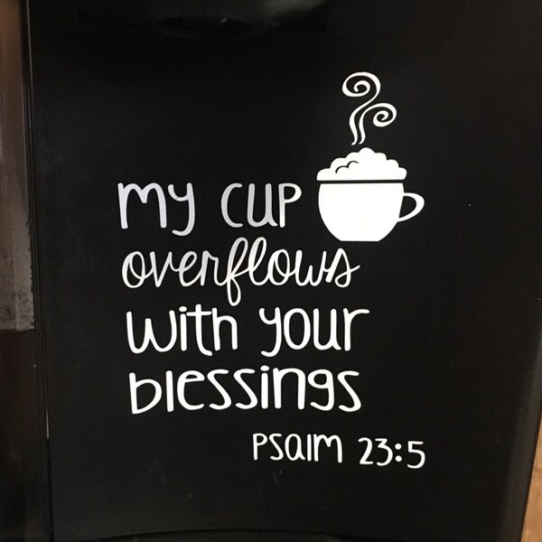 Coffee Lover Gift for Coffee Station ~ Psalm 23 Coffee Wall Art Bible ...
