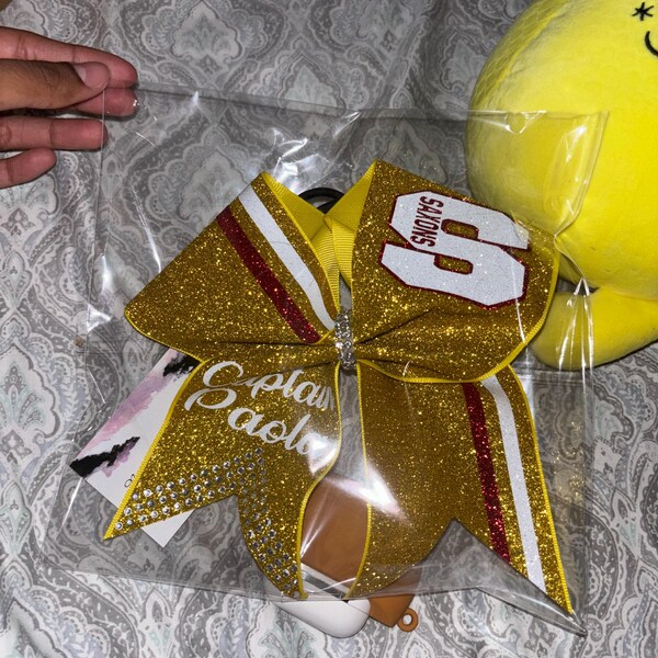 Cheer Bow With Personalized Name and Team Colors. Price Listed is per ...