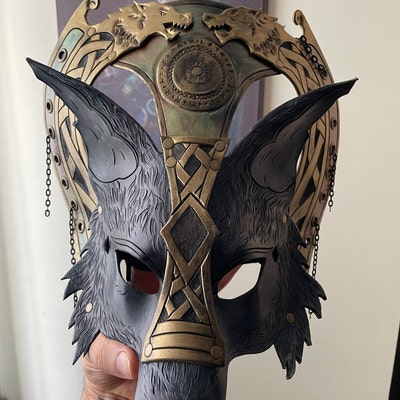 Made to Order: Norse Fenrir Wolf Leather Mask - Etsy