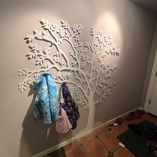 Metal Wall Coat Rack, Wall Mounted Coat Hooks Hanger, Entryway Wall ...