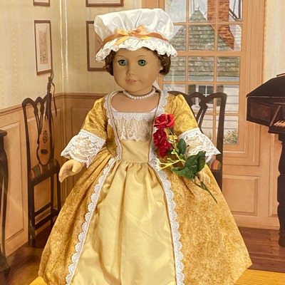 18 Inch Doll Colonial Formal Dress, Hamilton Doll Dresses, 18 Inch Doll ...