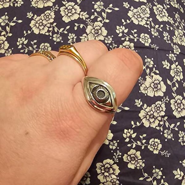Eye Ring - 925 Sterling Silver Jewelry - Silver Human Eye Ring - Evil ...