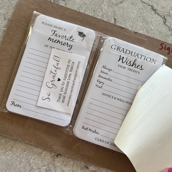 12 Handmade Share a Memory Cards for Graduation Party - Favorite Memory ...
