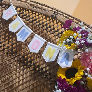 Felt Banner small With Custom Lettering Personalized Flag - Etsy