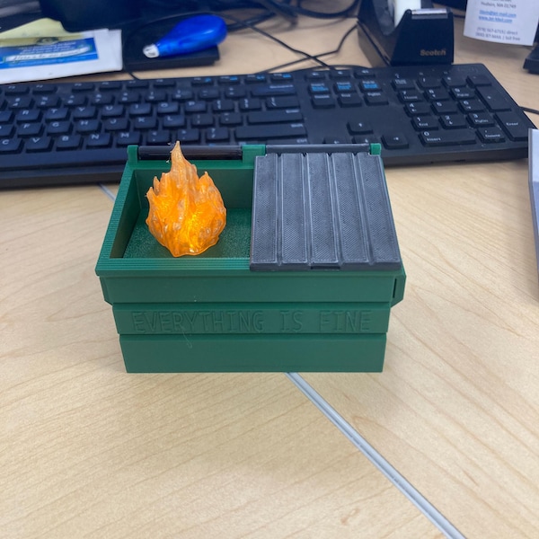 Flickering LED Dumpster Fire - Etsy