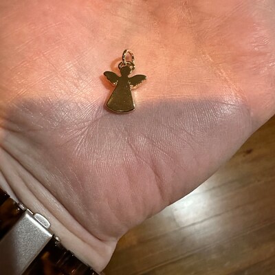 Silver Angel Charm, Colorful Beaded Angel Charm, Crystal Angel Pendant ...