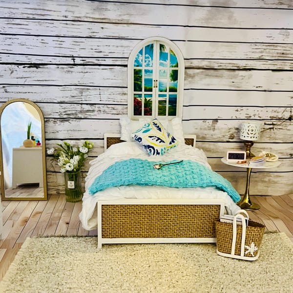 Set of 3 Dollhouse Coastal Wall Art, Mini Beach Decor, Miniature Decor ...