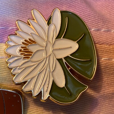 Lillian Water Lily Enamel Pin Lapel Pins & Accessories for Plant Lover ...
