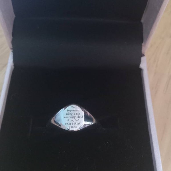 Mickey Mouse Ring Sterling Silver Ring Signet Ring Mickey Ring Engraved ...