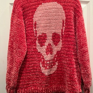 Crochet Skull Cardigan Pattern Crochet Sweater Pattern - Etsy