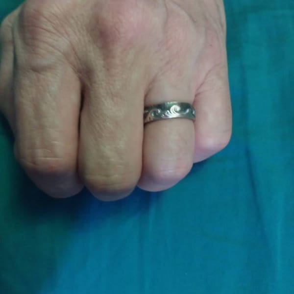 Michelangelo Creation of Adam Ring, Handmade Silver Ring for Men, Men ...