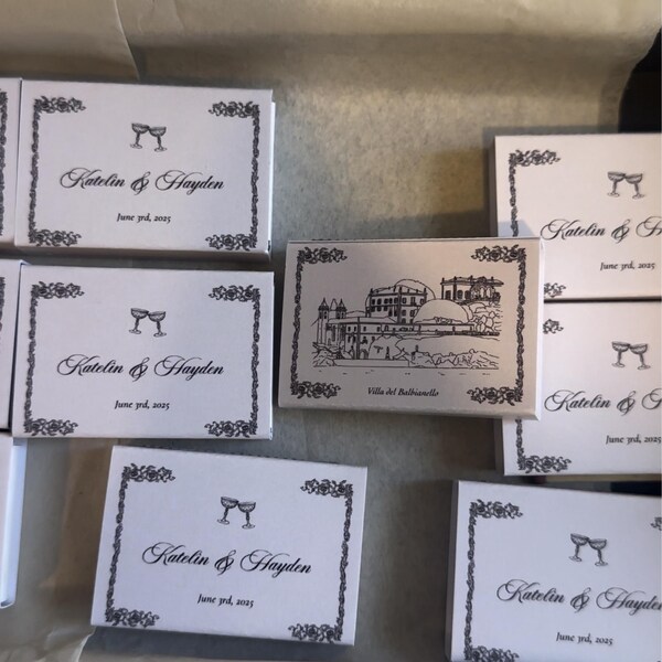 Custom Matchboxes, Personalized Wedding Matchboxes, Unique Wedding Gift ...