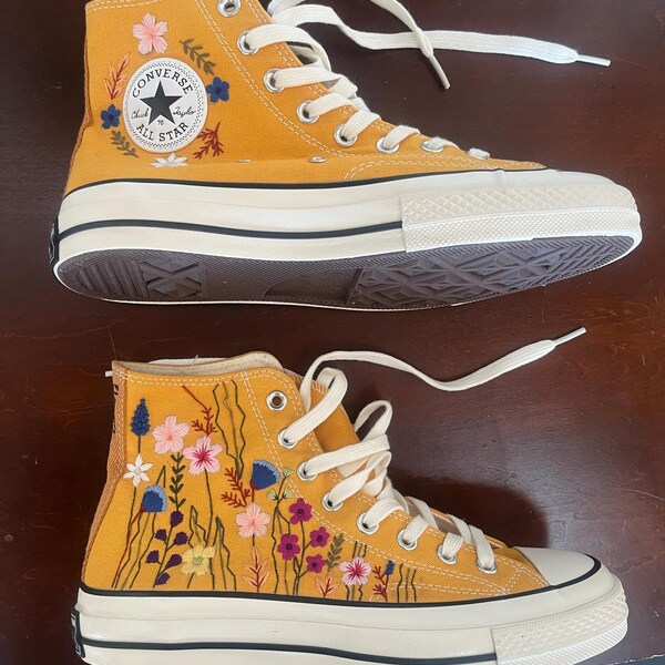 Custom Embroidered Converse, Octopus and Sea Turtle Embroidered Shoes ...