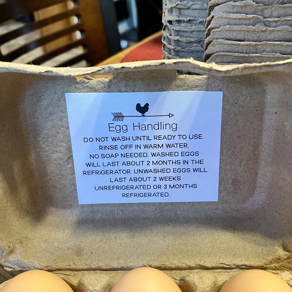 Egg Handling Stickers – Farm Fresh Egg Carton Labels - Etsy
