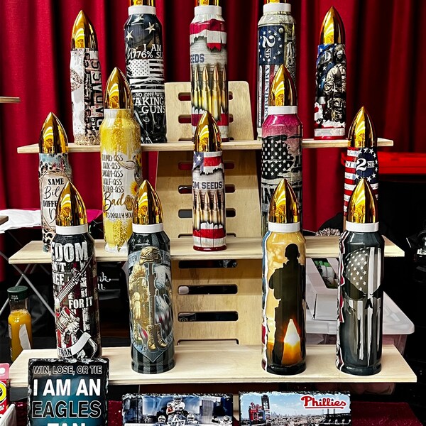 Vendor Display Shelves Quick Setup, 3 Tier 24 Shelves Craft Show ...