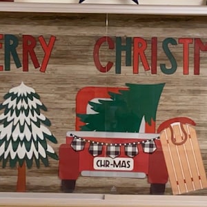 Christmas Tree Truck Christmas Bulletin Board Kit - Etsy