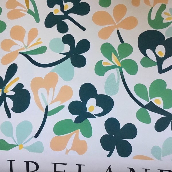Ireland National Flower, Ireland Flower Market Art Print, Shamrock 1960 ...