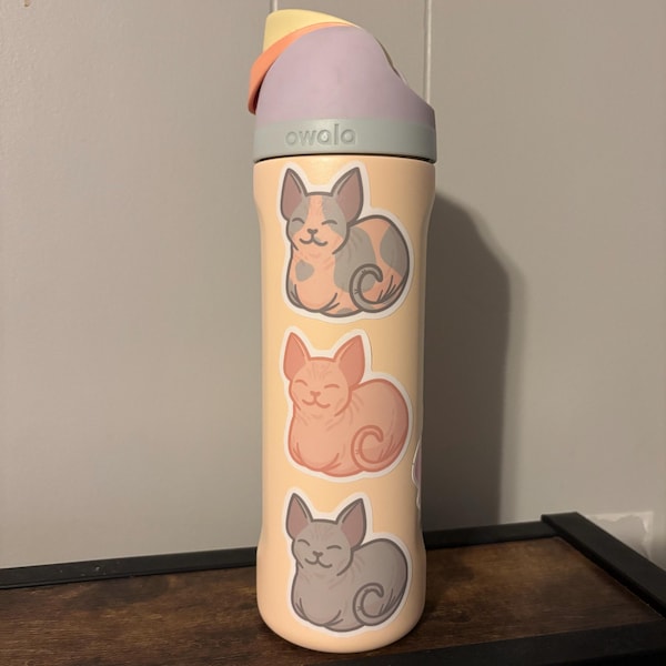 Cream Siamese Cat Loaf Sticker; Flamepoint; Waterproof Dishwasher Safe ...