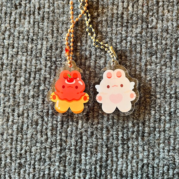 Bunny Gacha [series 1] Random Acrylic Keychain | Double-sided Kawaii ...