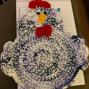 Crochet Pattern for the Swanky Chicken Trivet Potholder PDF - Etsy