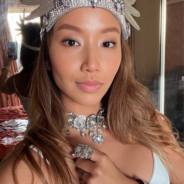 Aurora Borealis Valkyrie - Witch Fairy Wing Crystal Diamond Feather ...