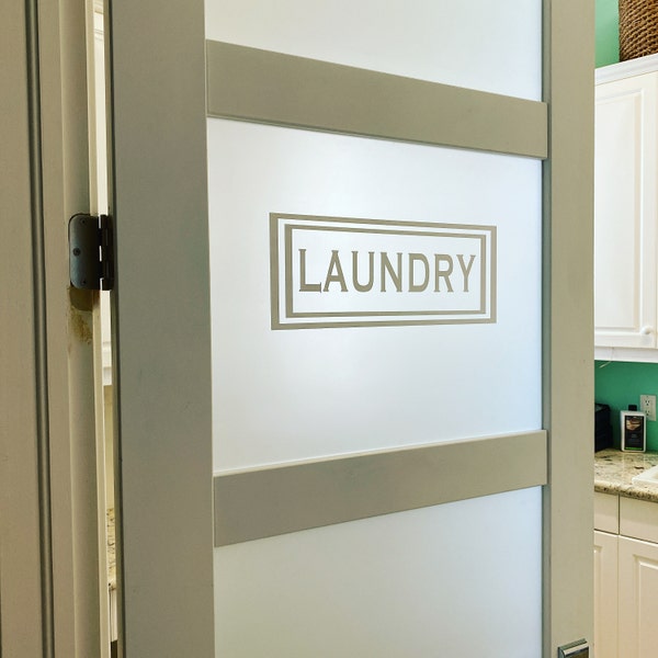 Laundry Room Decal, Laundry Vinyl Decal, Laundry Door Decal Sticker ...