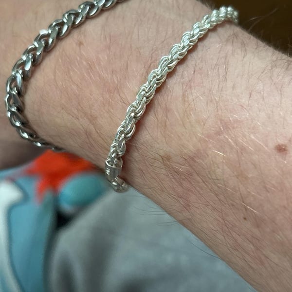 SOLID 925 Sterling Silver MIAMI Cuban Link Bracelet, Italian Miami Cuban Chain Bracelet, 3.5MM-6 ...