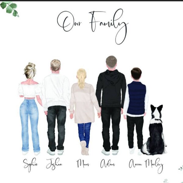 Our Family A4 A3 Print Family Gift Gifts Photo Wall Picture Frame Wall ...